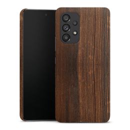 DeinDesign Galaxy A53 5G Handy Premium Case Smartphone Handyh&uuml;lle Schutzh&uuml;lle gl&auml;nzend Nut Tree Wood Wooden Look Premium Case