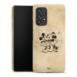 DeinDesign Galaxy A53 5G Handy Premium Case Smartphone Handyh&uuml;lle Schutzh&uuml;lle gl&auml;nzend Vintage Minnie Mouse Mickey Mouse Premium Case