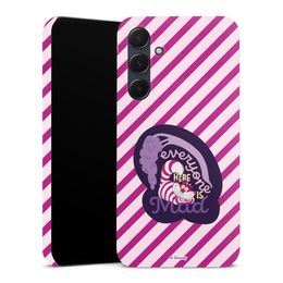 DeinDesign Galaxy A55 5G Handy Premium Case Smartphone Handyh&uuml;lle Schutzh&uuml;lle matt Disney Grinning Cat Alice In Wonderland Premium Case
