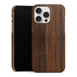 DeinDesign iPhone 15 Pro Max Handy Premium Case Smartphone Handyh&uuml;lle Schutzh&uuml;lle gl&auml;nzend Wood Nut Tree Wooden Look Premium Case
