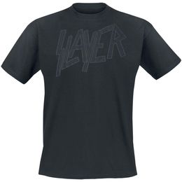Slayer Black On Black Logo T-Shirt schwarz in 4XL SLAYA1109