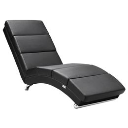 Casaria Relaxliege London Schwarz Kunstleder