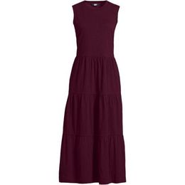 LANDS' END Maxi-Baumwollkleid aus Flammgarn, Damen,  Rot, Baumwolle, by Lands' End