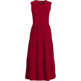 LANDS' END Maxi-Baumwollkleid aus Flammgarn, Damen,  Rot, Baumwolle, by Lands' End