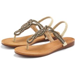 Lascana Damen Zehentrenner, beige, Größe 40