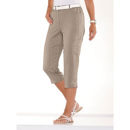 WITT Damen Caprihose mit imitiertem Knopfverschluss, sesam, Größe 44