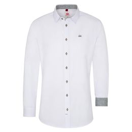 Spieth & Wensky SPIETH & WENSKY Hemd 'Frisco' Herren Größe 41/42 graumeliert / weiß
