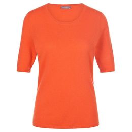 Peter Hahn - Rundhals-Pullover aus Schurwolle und Kaschmir, orange, Gr. 44 / L - Schurwolle