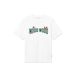 Wood Wood T-Shirt 'WWBobby' Herren Gr&ouml;&szlig;e S schilf / hellorange / schwarz / wei&szlig;