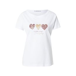 ABOUT YOU T-Shirt 'Isa' Damen Gr&ouml;&szlig;e XS nude / gold / burgunder / wei&szlig;