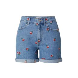 Only Jeans 'ONLHUSH' female size 29 Blue denim / Dark green / Red
