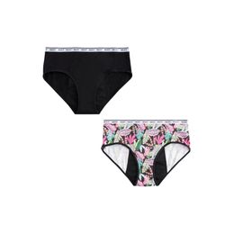 next Panty Damen Gr&ouml;&szlig;e XL dunkelgr&uuml;n / pink / schwarz / wei&szlig;