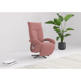 Sit & More TV-Sessel SIT & MORE "TV Dance", rosa (rose), B:74cm H:112cm T:82cm, 95%Polyester 5%Polyamid, Sessel, wahlweise manuell oder elektrischer Funktion mit Akku
