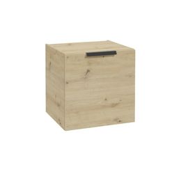 Neuesbad Serie 40 Seitenschrank mit Wäschekorb, B:500,H:500,T:450mm, Korpus/Front: Artisan Eiche Hol NB1DF001-B-050131