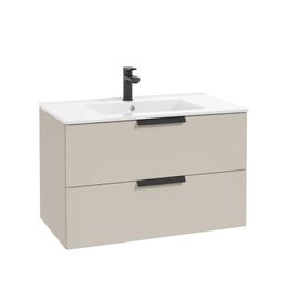 Neuesbad Serie 40 Waschtischunterschrank mit 2 Schubladen, B:800,H:500,T:450mm, Korpus/Front: kaschm NB1DF001-D-080291