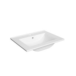 Neuesbad Keramik-Waschbecken PLAN 60 cm, weiss gl&auml;nzend NB1DF17221