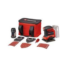 Einhell Power X-Change Akku-Faust-Schwingschleifer TE-OS 18/113 3X Li-Solo, 18Volt rot/schwarz, ohne Akku und Ladeger&auml;t, mit Tasche + Zubeh&ouml;r