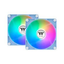 Thermaltake CT140 Reverse ARGB Sync PC Cooling Fan Hydrangea Blue, Geh&auml;usel&uuml;fter hellblau, 2er Pack, Reverse, 140 mm