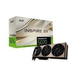 MSI GeForce RTX 5070 12G INSPIRE 3X OC, Grafikkarte DLSS 4, 3x DisplayPort, 1x HDMI 2.1