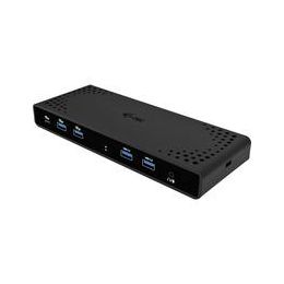 i-tec Universal Dual 4K Display Docking Station Power Delivery 85W, Dockingstation schwarz, Anschluss per USB-C, inkl. USB-C-Ladeger&auml;t 100 W