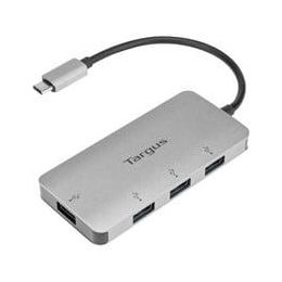 Targus USB-C-Hub an 4x USB-A, USB-Hub silber