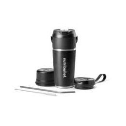 NUTRIBULLET Standmixer Flip NBP016B schwarz/edelstahl, akkubetrieben, 0,6 Liter