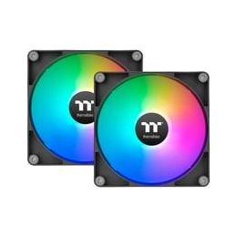 Thermaltake CT140 Reverse ARGB Sync PC Cooling Fan, Geh&auml;usel&uuml;fter schwarz, 2er Pack, Reverse, 140 mm