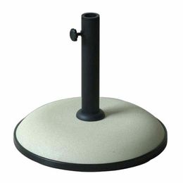 Marbueno Sonnenschirmbasis Rund Beton 41,5x35 cm 15KG Weiß Garten, Pool, Terrasse