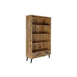 Regal DKD Home Decor Schwarz Metall Dunkelbraun Mango-Holz 100 x 40 x 180 cm