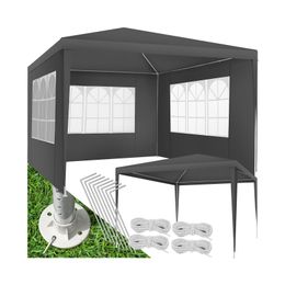 TecTake&reg; Pavillon, 3 x 3 m, im Stecksystem, mit UV-Schutz, wasserdicht