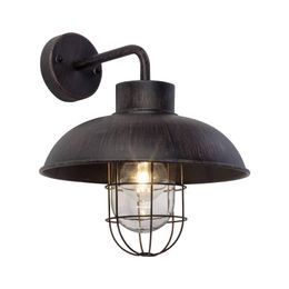 Brilliant Lampe Portland Au&szlig;enwandleuchte h&auml;ngend rostfarbend 1x A60, E27, 60W, geeignet f&uuml;r Normallampen (nicht enthalten) IP-Schutzart: 44 - spritzwassergesch&uuml;tzt
