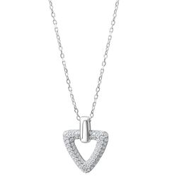 Celesta Silber Anh&auml;nger mit Kette 925 Silber wei&szlig;e Zirkonia