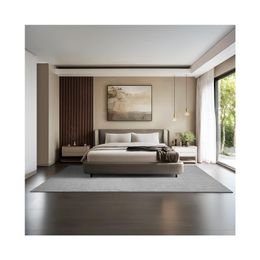 TecTake&reg; Kurzflorteppich, verschiedene Gr&ouml;&szlig;en und Farben, allergikerfreundlich, rutschfeste Unterseite
