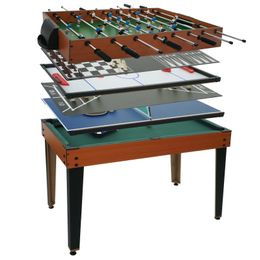 Tischkicker MCW-M33, Tischfu&szlig;ball Billard Hockey 7in1 Multiplayer Spieletisch, MDF 80x123x101cm