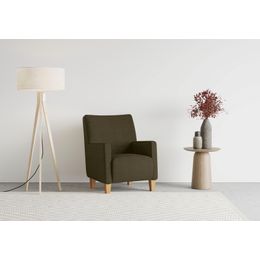 Sit & More Sessel SIT & MORE "Bosse", gr&uuml;n (khaki), B:74cm H:93cm T:81cm, Sessel, Sessel, mit Federkern