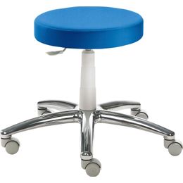 mayer Sitzmöbel Drehhocker MAYER SITZMÖBEL "1256", blau (karibikblau), B:66cm H:40cm T:66cm, 100% Polyesterstrick mit Beschichtung 100% Vinyl, Hocker, Drehhocker 1256