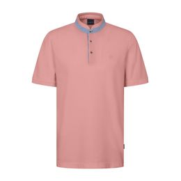 Bugatti Herren Poloshirt940, koralle, Gr. M, unifarben, 100% Baumwolle, Shirts, mit Stehkragen