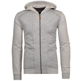 Ragman Sweatjacke Grau-Melange M4850 M4850 Kapuzen-Cardigan