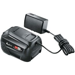 Bosch Home and Garden BOSCH HOME & GARDEN Akku Starter-Set 18 V, 4 Ah, inkl. Ladegerät schwarz Unbegrenzte Freiheit – Kompatibel mit alle Geräten der 18V POWER FOR ALL...
