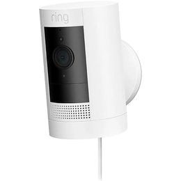 Ring &Uuml;berwachungskamera &raquo;Stick Up Cam Plug-in&laquo; Innenbereich;Au&szlig;enbereich wei&szlig; Einfache Installation