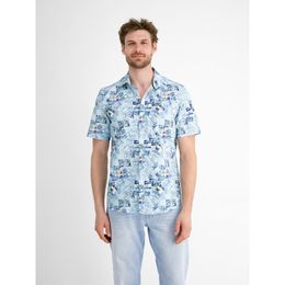 Lerros Kurzarmhemd »Herren Halbarmhemd mit grafischem Druck« COBALT BLUE 3XL - Normalgrößen Normalgrößen 3XL REGULAR FIT (normale Passform)