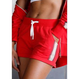 H.I.S. H.I.S Shorts mit seitlichen Tapestreifen red 32/34 - N-Gr N-Gr 32/34 Shorts mit Streifentape