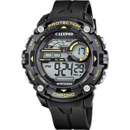 Calypso Watches Chronograph »Digital For Man« Armbanduhr, Quarzuhr, Herrenuhr, Datum, Digitalanzeige, Stoppfunktion schwarz-schwarz Cooler...