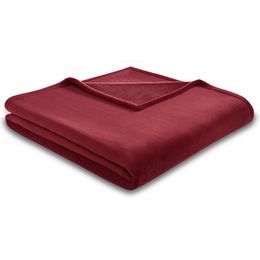 Biederlack Wohndecke »King Fleece« leicht, Kuscheldecke rubin Obermaterial: 100% Polyester B/L: 150 cm x 200 cm