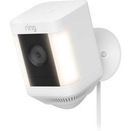 Ring &Uuml;berwachungskamera &raquo;Spotlight Kamera Plus Netzstecker&laquo; Au&szlig;enbereich wei&szlig; 2 LED-Spotlights, Gegensprechfunktion, Sicherheitssirene