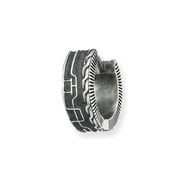 CAI Single-Ohrring Silber 925 rhodiniert oxidiert
