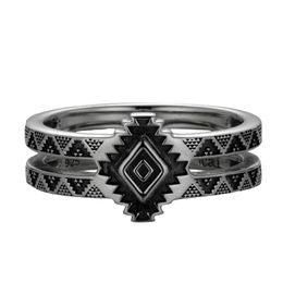 CAI Ring 925/- Sterling Silber oxidiert Amerika