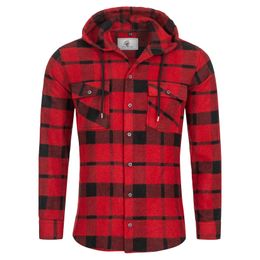 Rock Creek Hemd Kariertes Hemd mit Kapuze Regular Fit