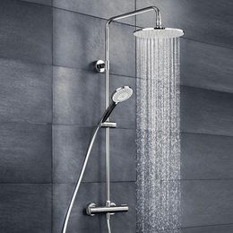 HSK Shower-Set Modell RS 100 Thermostat, Kopfbrause flach, rund 25 cm