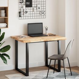vidaXL Schreibtischplatte Unbehandelt 100x80x4 cm Massivholz Akazie